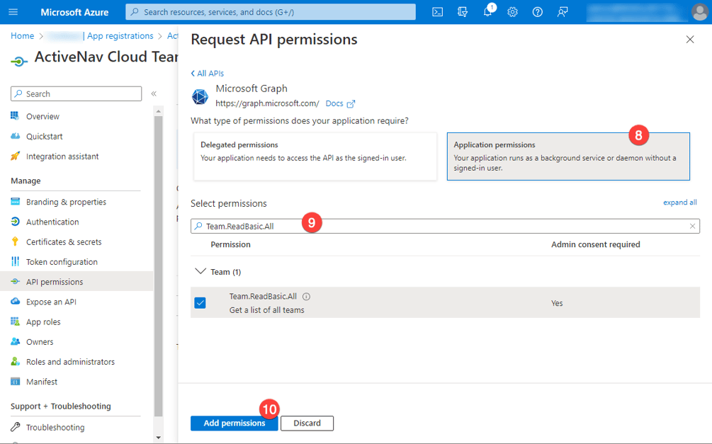 Configuring Azure AD for Teams